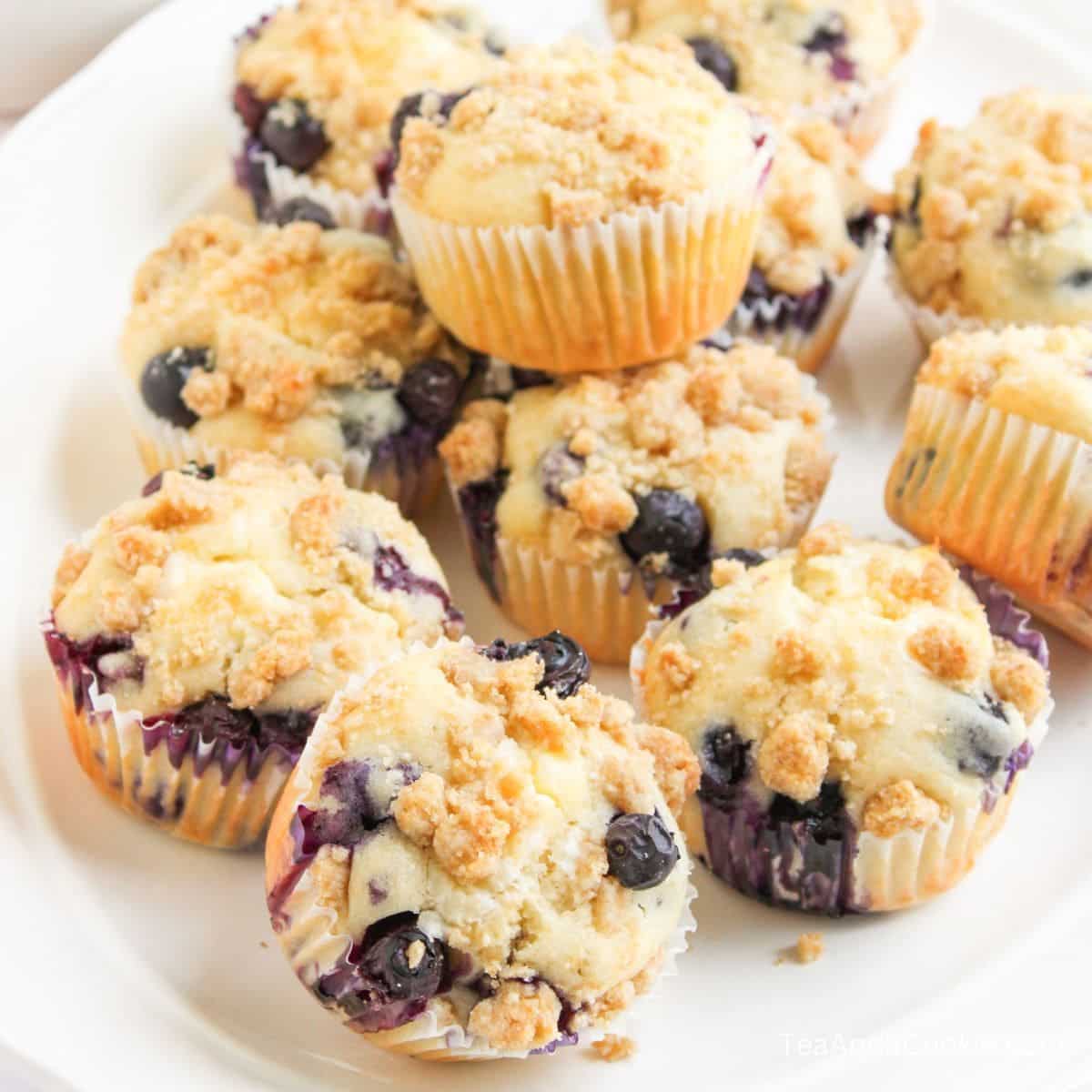 Easy Blueberry Cheesecake Muffins With Crumble Topping