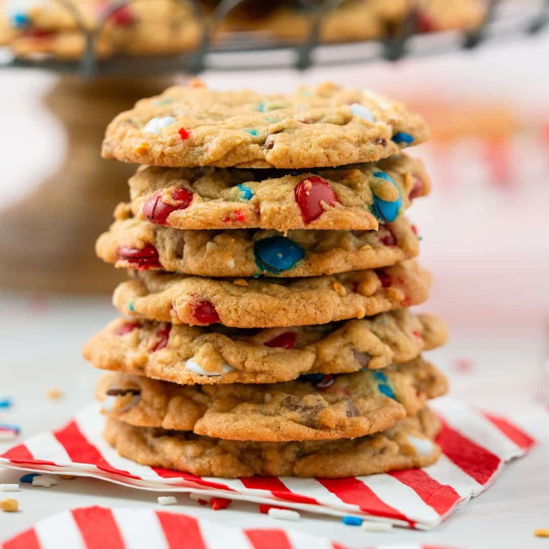 Red White Blue Cookie Recipe: Patriotic MM Chocolate Chip