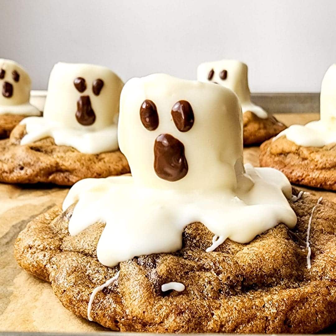 Easy Ghost Chocolate Chip Cookies Recipe For Halloween